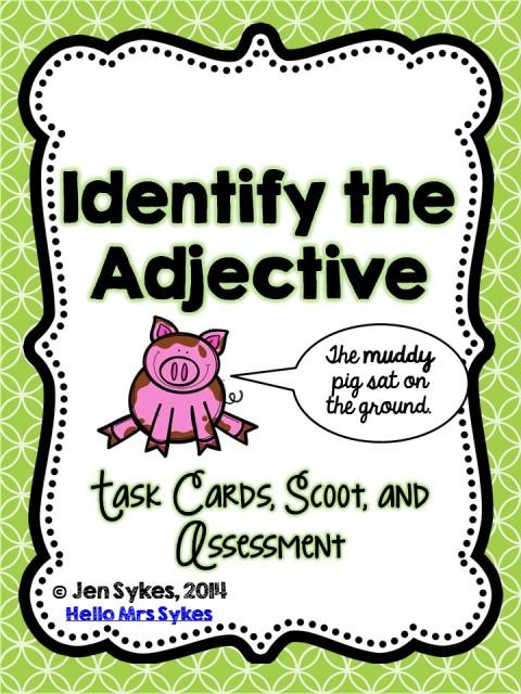Adjective Task Cards, Scoot Game, and Quick Assessment Freebie | Hello ...