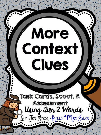 Context Clues Scoot 2 ~ 36 Task Cards for Grades 2-4 Tier 2 Vocabulary ...