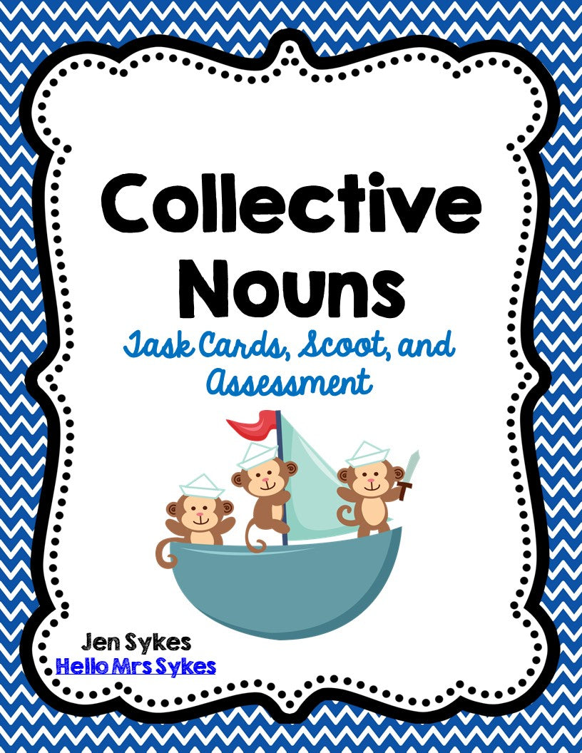 Collective Nouns 24 Task Cards, Scoot Game, and Quick Assessment ...